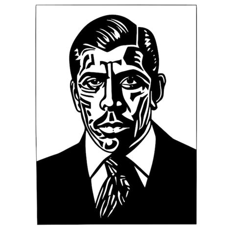 Poster Vector Illustration Linocut Premium Ai Generated Vector