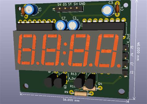 4 Digit Seven Segment Display Module With 74hc595 Shi