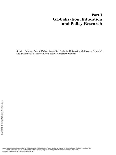 Second International Handbook On Globalisation Edu Part I