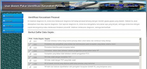Sistem Pakar Metode Certainty Factor Diagnosa Kerusakan Pesawat Berbasis Web Kumpulan Sistem
