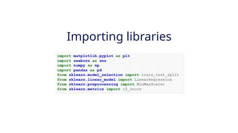 Importing Library For Self Learning In Ml Ppt