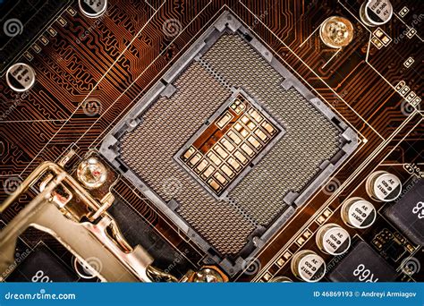 Modern Cpu Socket On A Motherboard Stock Image CartoonDealer Com