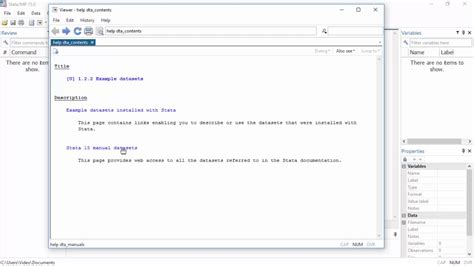 Example Datasets Included With Stata 15 Youtube