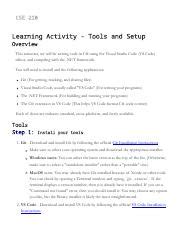 CSE Learning Activity Tools Pdf CSE Learning Activity Tools And Setup Overview