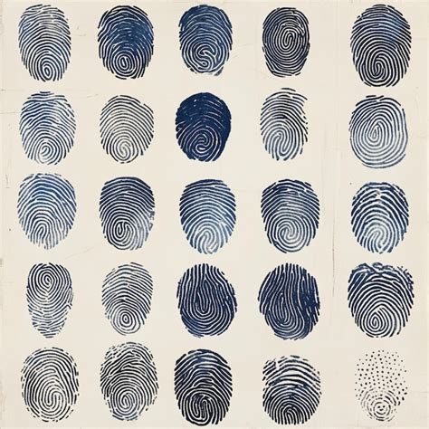 A Collection Of Fingerprint Patterns Used In Recognition Algorithms