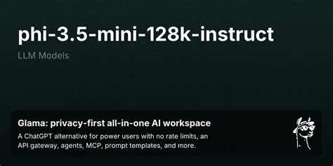 Phi 35 Mini 128k Instruct Glama