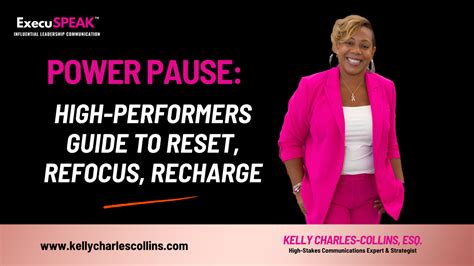 power pause high performers guide to reset refocus recharge