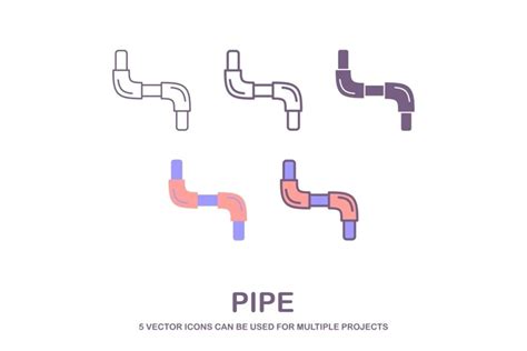 Pipe Icon Pipe Fitting Icon Water Gas Oil Pipeline