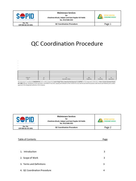 Qc Coordination Procedure Pdf