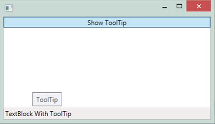 Wpf Programmatically Showing A ToolTip Stack Overflow