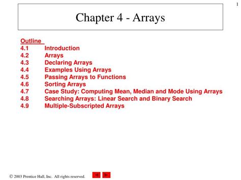 ppt chapter 4 arrays powerpoint presentation free download id 975076