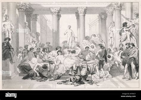Une Orgie Romaine Couture Photo Stock Alamy
