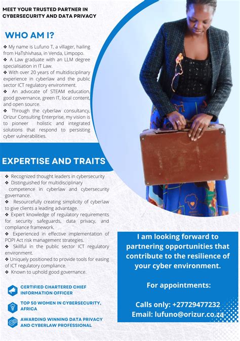 Cyberresilience Dataprotection Datasecurity Popia… Adv Lufuno T Tshikalange C Cio Sa