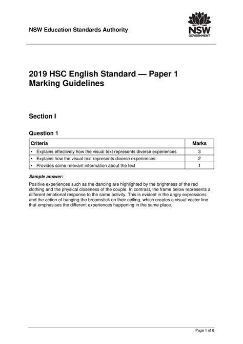2019 Hsc English Std P1 Mg Nsw Education Standards Authority 2019 Hsc