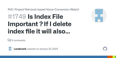 Is Index File Important If I Delete Index File It Will Also Works Then Whats The Purpose Of