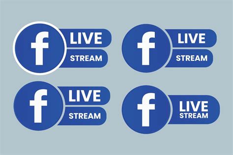 Facebook Live Stream Button 14632586 Vector Art At Vecteezy