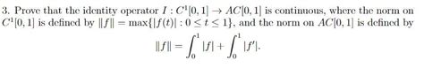 Solved Note That AC Denotes The Space Of Chegg