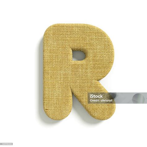 헤시안 문자 R 어퍼 케이스 3d 황마 글꼴 직물 디자인 또는 장식 관련 주제에 적합 0명에 대한 스톡 사진 및 기타 이미지