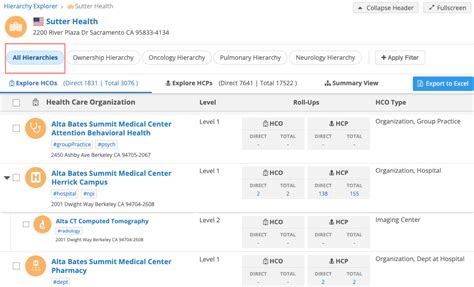 Using The Hierarchy Explorer Widget