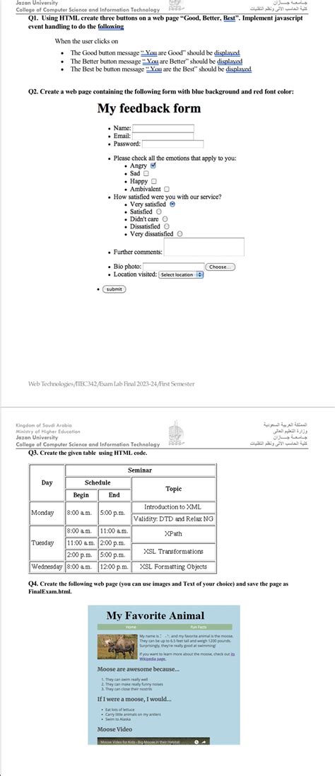 Solved Q Using HTML Create Three Buttons On A Web Page Chegg Com