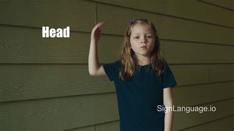 Head In Asl Example 1 American Sign Language