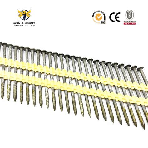 Ce Certified 21 Degrees Full Head Plasti Collated Nails Plastic Strip