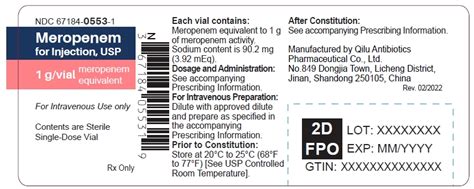 Meropenem Package Insert