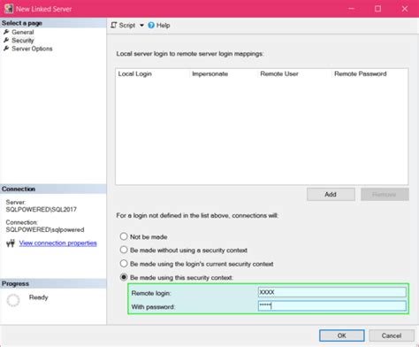 linked server from on premise to azure sql database