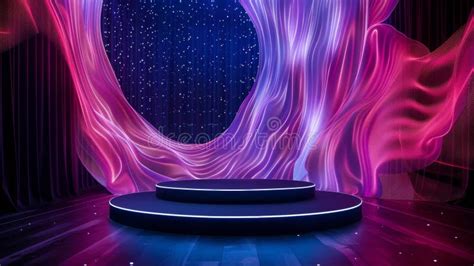 The Led Screen Backdrop Of This Podium Creates An Electrifying And Dynamic Atmosphere With Its