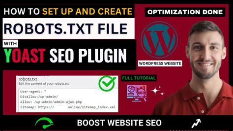 HOW TO SET UP AND CREATE ROBOTS TXT FILE IN WORDPRESS WEBSITE WITH THE YOAST SEO PLUGIN YouTube