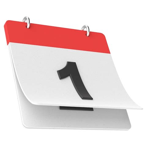 1er Premier Jour Du Mois Calendrier Illustration 3d Photo Premium