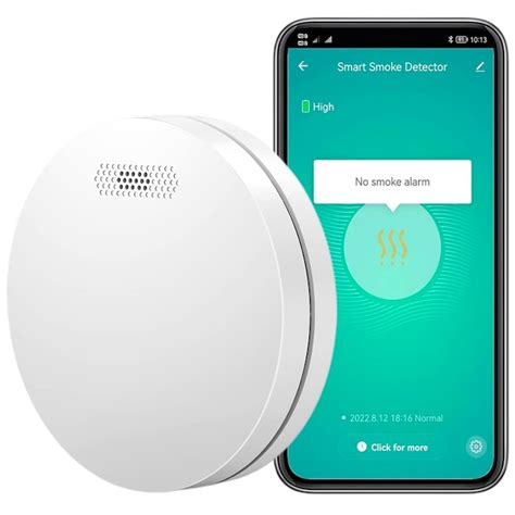 Смарт детектор за дим, WiFI, Smart Life / Tuya APP, звуково и светлинно ...