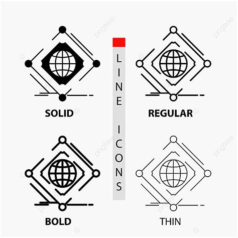 Complex Global Internet Net Web Icon In Thin Regular Bold Web Icons Internet Icons Global