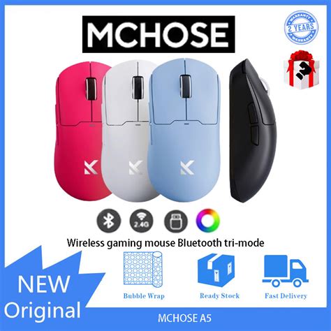 Mchose A5 Pro Max Wireless Bluetooth Three Mode Gaming Mouse Shopee Malaysia