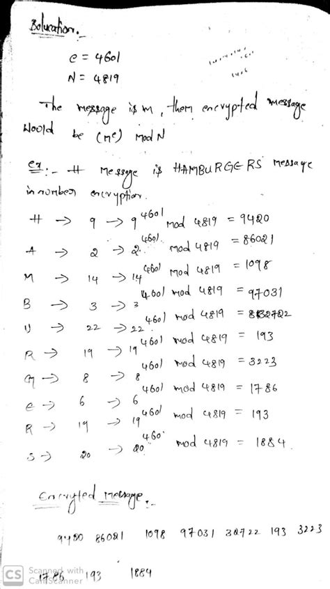 solved rsa day 3 encrypting the message the value assigned