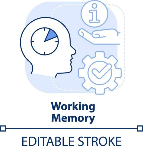 Working Memory Light Blue Concept Icon Microlearning Process Abstract Idea Thin Line