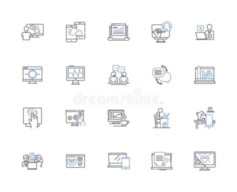 Network Outline Icons Collection Network Internet Wi Fi Ethernet Connectivity Routers