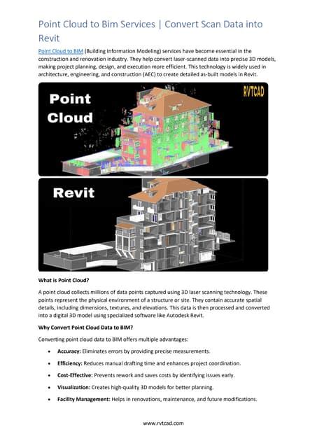 point cloud to bim services convert scan data into revit pdf