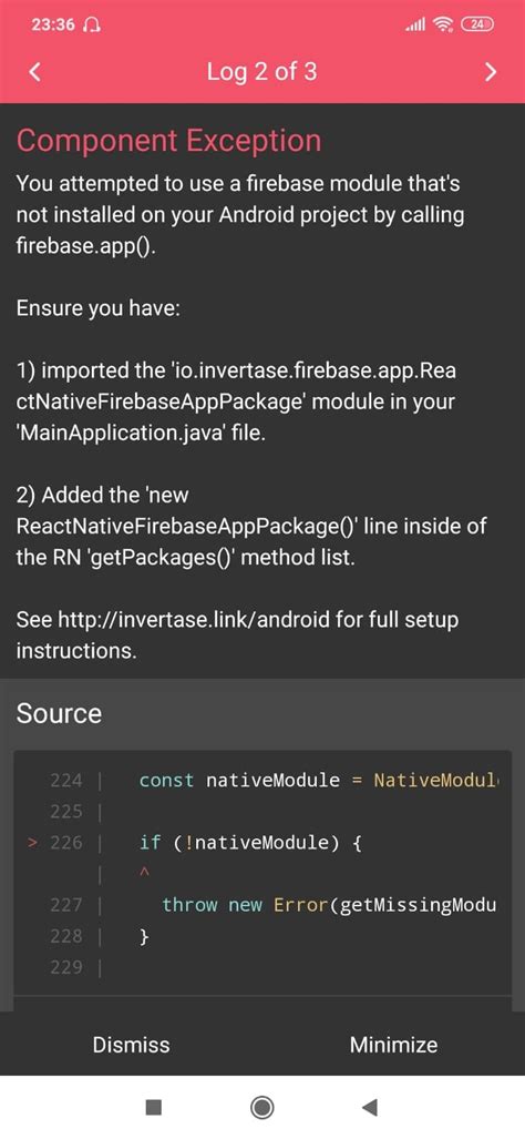 You Attempted To Use A Firebase Module Thats Not Installed On Your