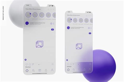 Premium Psd Glass Effect Iphone Screens Mockup Left View Premium Psd Glass Effect Iphone Screens Mockup Left View