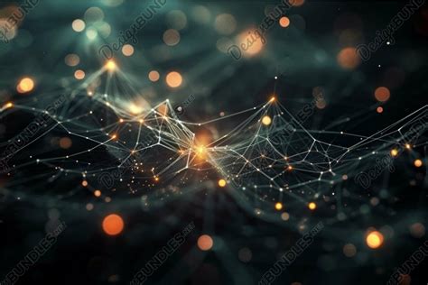 Abstract network connections with glowing nodes (4537532)