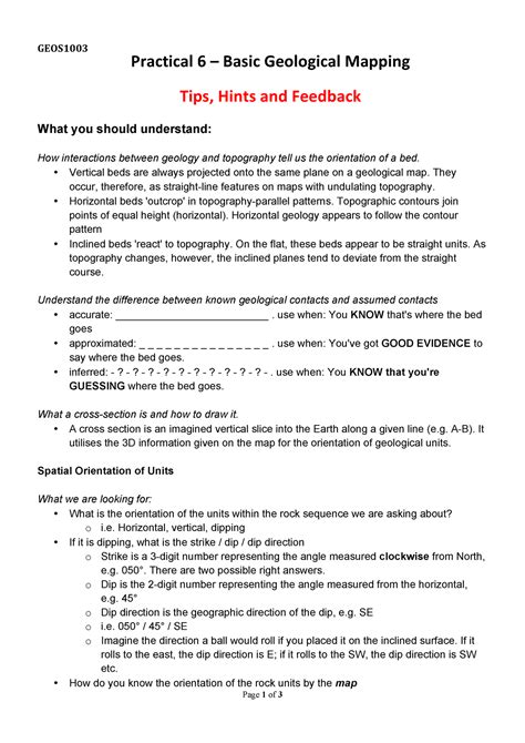 Geos1003 Practical Feedback Basic Mapping Geos Page 1 Of 3