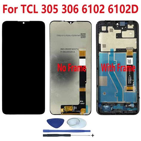 Para Tcl 305 305i 6102d 5164d 6102a Montagem Do Digitalizador De Tela Lcd Com Sensível Ao Toque