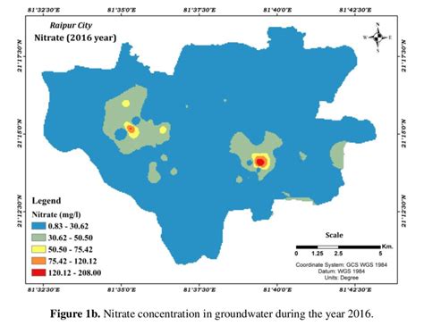 A Nitrate Concentration In Groundwater During Year 1999 Download Scientific Diagram