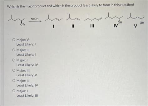 Solved Which Is The Major Product And Which Is The Product