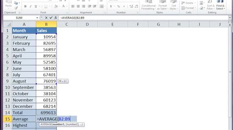 How To Calculate Maximum Minimum And Average In Excel Youtube