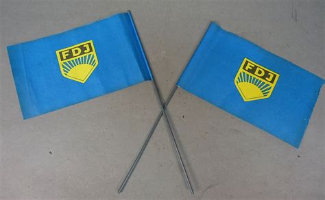 DDR Handvlaggetje Freie Deutsche Jugend FDJ Militaria 4 You