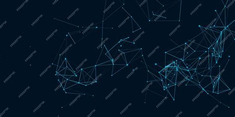 Free Vector Abstract Banner With Low Poly Plexus Design