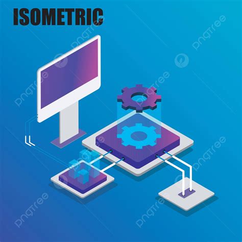 3d Isometric Design Of Digital Business Analysis And Technology Vector Internet Protection