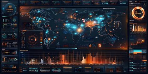 global data visualization dashboard displaying various metrics